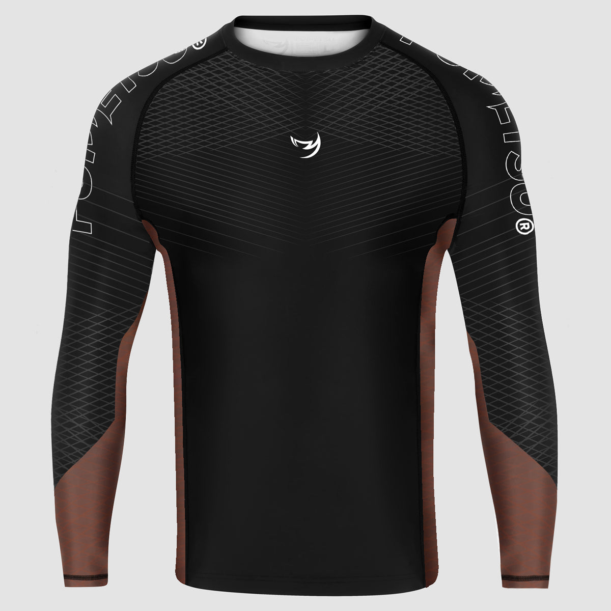 Black/Brown Fumetsu Competitor MK2 Long Sleeve Rash Guard from Bytomic ...