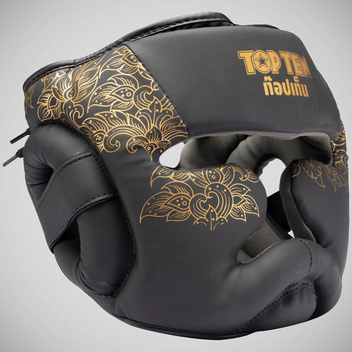 Top Ten Nong Han Head Guard Black/Gold from Made4Fighters – Bytomic ...