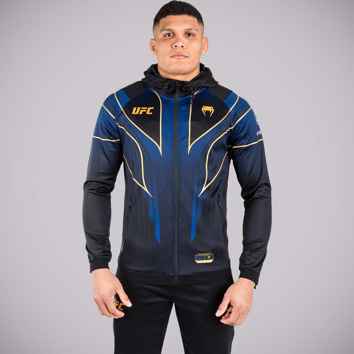 Blue/Black/Gold Venum UFC Authentic Fight Night 2.0 Walkout Hoodie ...